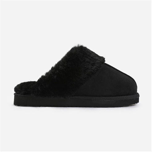 Womens Black Slippers | Fluffy, Slipper Boots | Sports Direct