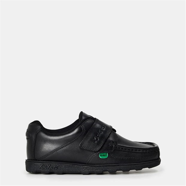 School Shoes For Boys Kickers FRAGMA SINGLE STRAP Boys Leather Black ...