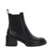 Dune London | Women's Positivity Ankle Heeled Boot | Black Leather ...