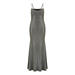 Mela London | Women's Black Fitted Strappy Maxi Dress | Black ...