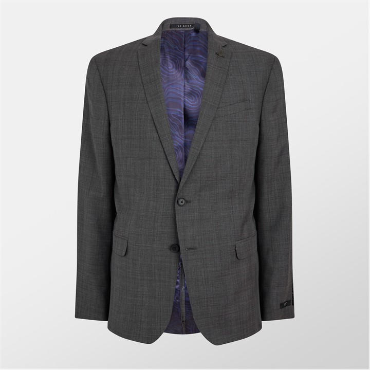 Ted Baker Ted Window Pain Jkt - Grey - Now 80% off