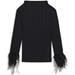 BOSS | Detachable Feather Cuff Jumper | Black 001 | SportsDirect.com