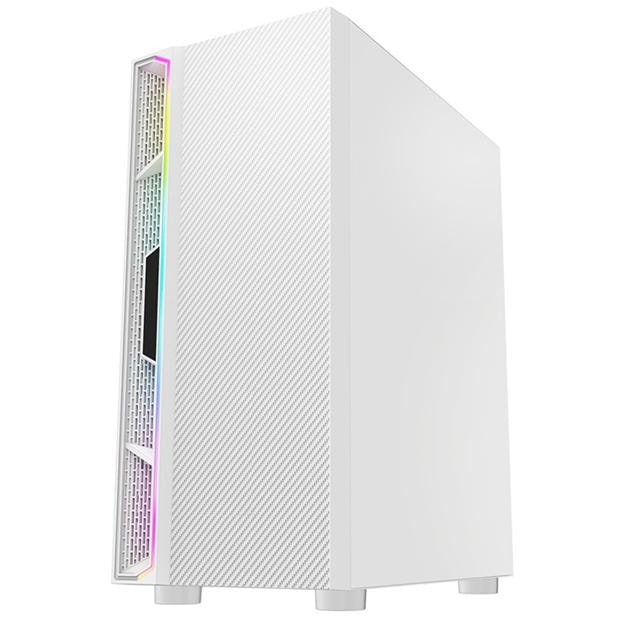 CiT Galaxy White Mid-Tower PC Gaming Case with 1 x LED Strip 1 x 120mm ...