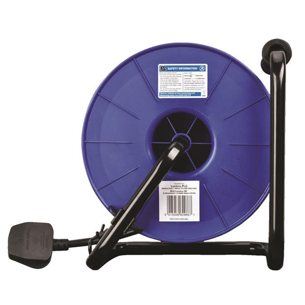 Masterplug | Masterplug 40m 4 Socket Heavy Duty Open Cable Reel | Blue ...