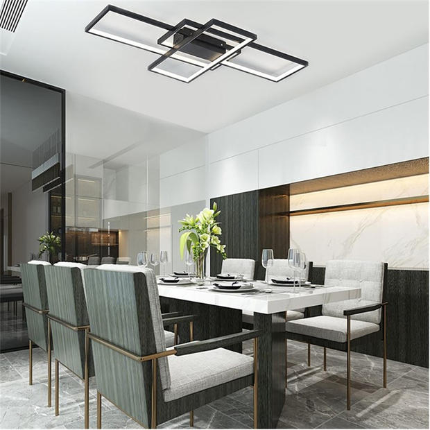 Cottonfy UK | 3-Rectangular Overlap Adjustable LED Ceiling Light ...