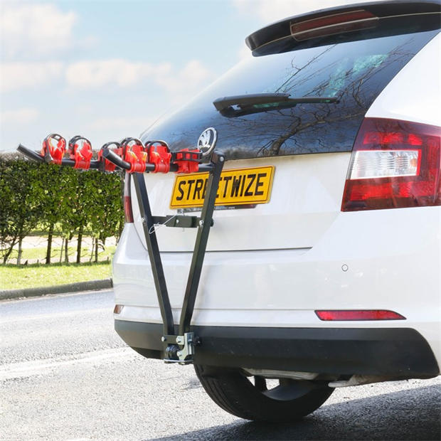 Streetwize | Triple Bike Carrier (Towball Fit) | Black/Red ...