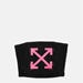 OFF WHITE | Men's Diagonal Stripe Adjustable Face Mask | Black/Fuchsia ...