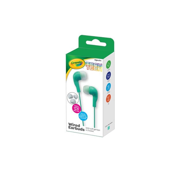 Crayola Kids Wired Earbuds Green | SportsDirect.com USA