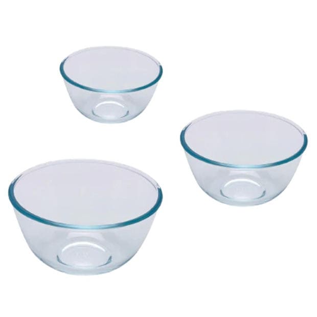 Pyrex | Pyrex Glass 3 Piece Bowl Set | Clear | SportsDirect.com